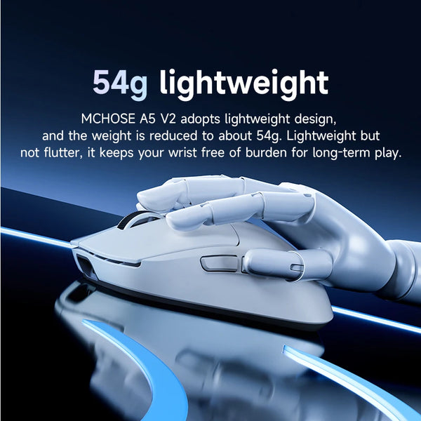 Mchose A5 V2 Ultra Wireless Mouse Paw3395 Lightweight 2.4G Three Mode – Minixpc