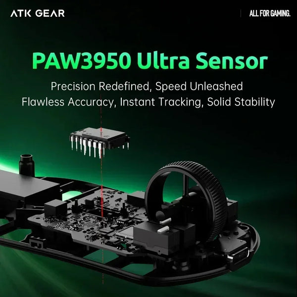 ATK FIERCE X Gaming Mouse PAW3950 Ultra Sensor 8K Polling Rate Aluminum Magnesiumn Alloy ...