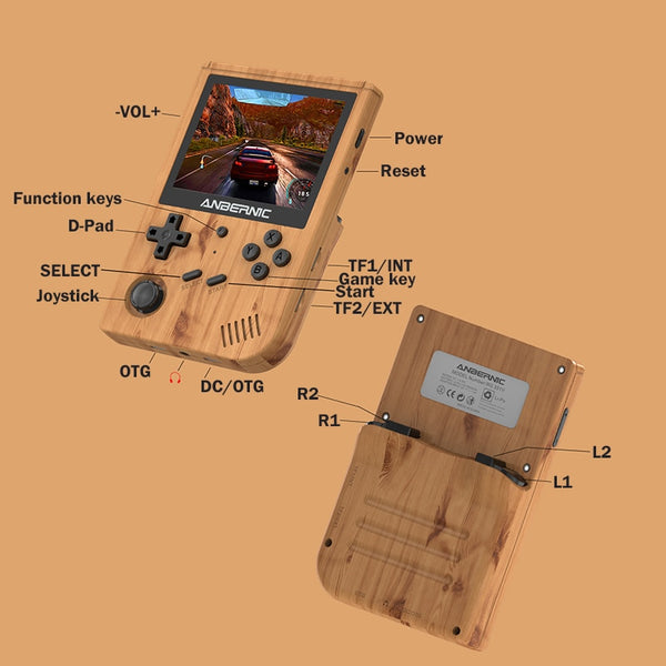 Abernic RG351V Retro Game Consoles Dual TF Card 128G 3.5'' IPS – Minixpc