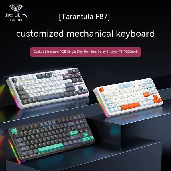 Aula F87 PRO Mechanical Keyboard 3 Mode 2.4G USB Bluetooth Tri Mode ...