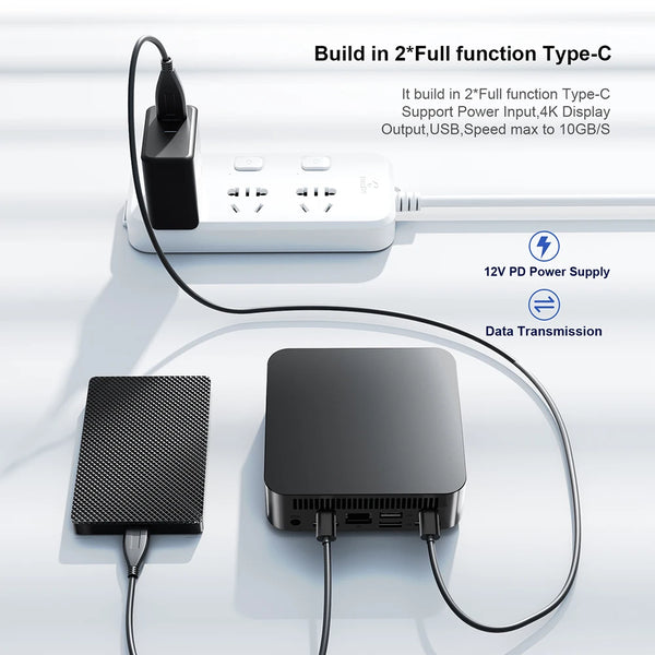 GTBOX T9 Mini PC Intel N150/N100 WIFI5 Windows 11 Ultra Small Pocket C ...