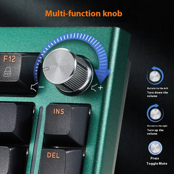 Hyeku Z2pro Wireless Mechanical Keyboard Aluminium Alloy Three-Mode ...