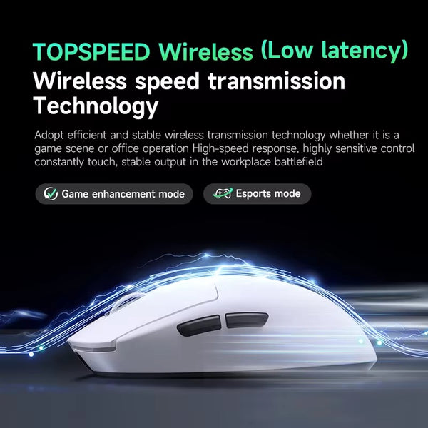 MCHOSE A7 Ultra Wireless Gaming Mouse Bluetooth PAW3950 26000DPI Optic ...