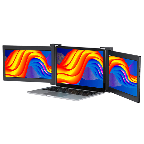UPERFECT Triple Portable Monitor USB C HDMI For Laptop Fit in 13.3” FHD ...