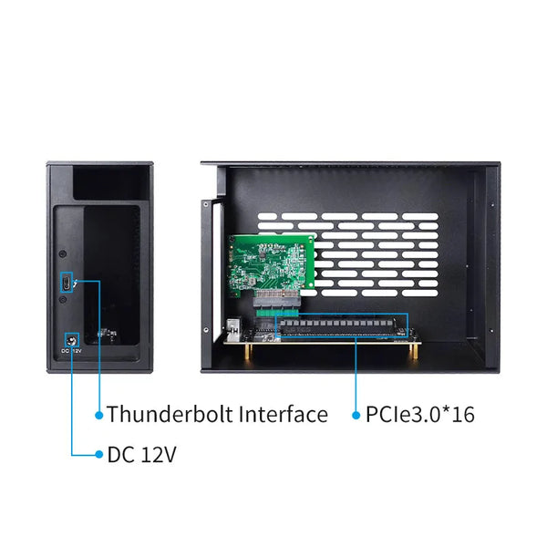 mini egpu thunderbolt 3/ 4 box External Graphics Card Support notebo ...